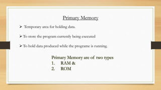 Basic components of computer system | PPTX