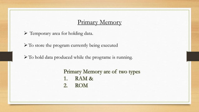 Basic components of computer system | PPTX