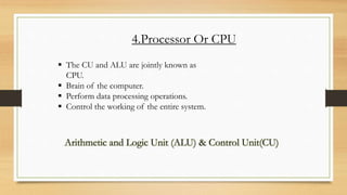 Basic components of computer system | PPTX