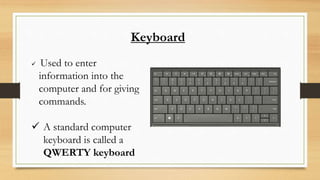 Basic components of computer system | PPTX