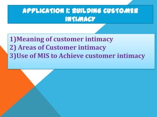 Basic components of MIS, its applications and outcomes | PPT
