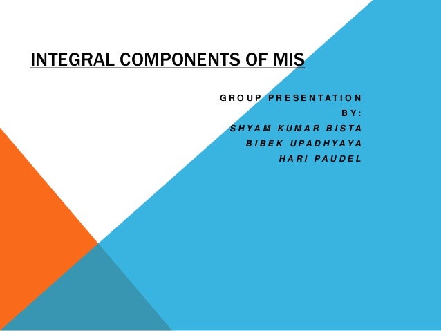 Basic components of MIS, its applications and outcomes