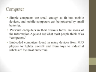 Basic computer in detail with pictures created by creativeness | PPT