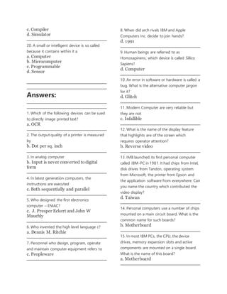 Basic computer | DOCX