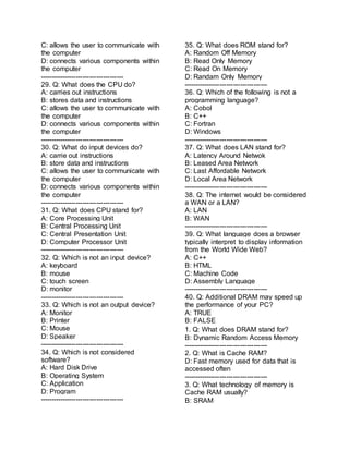 Basic computer | DOCX