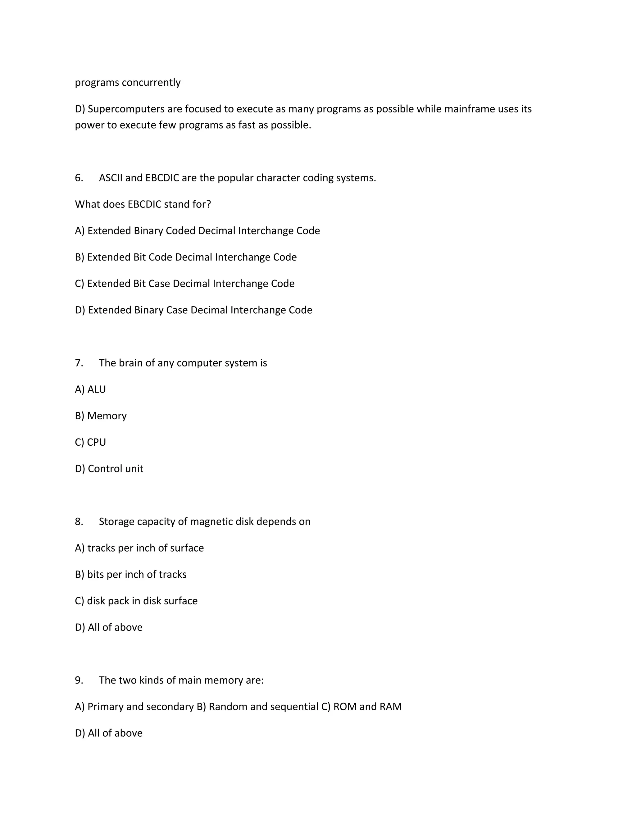 Basic computer question | PDF | Technology & Computing