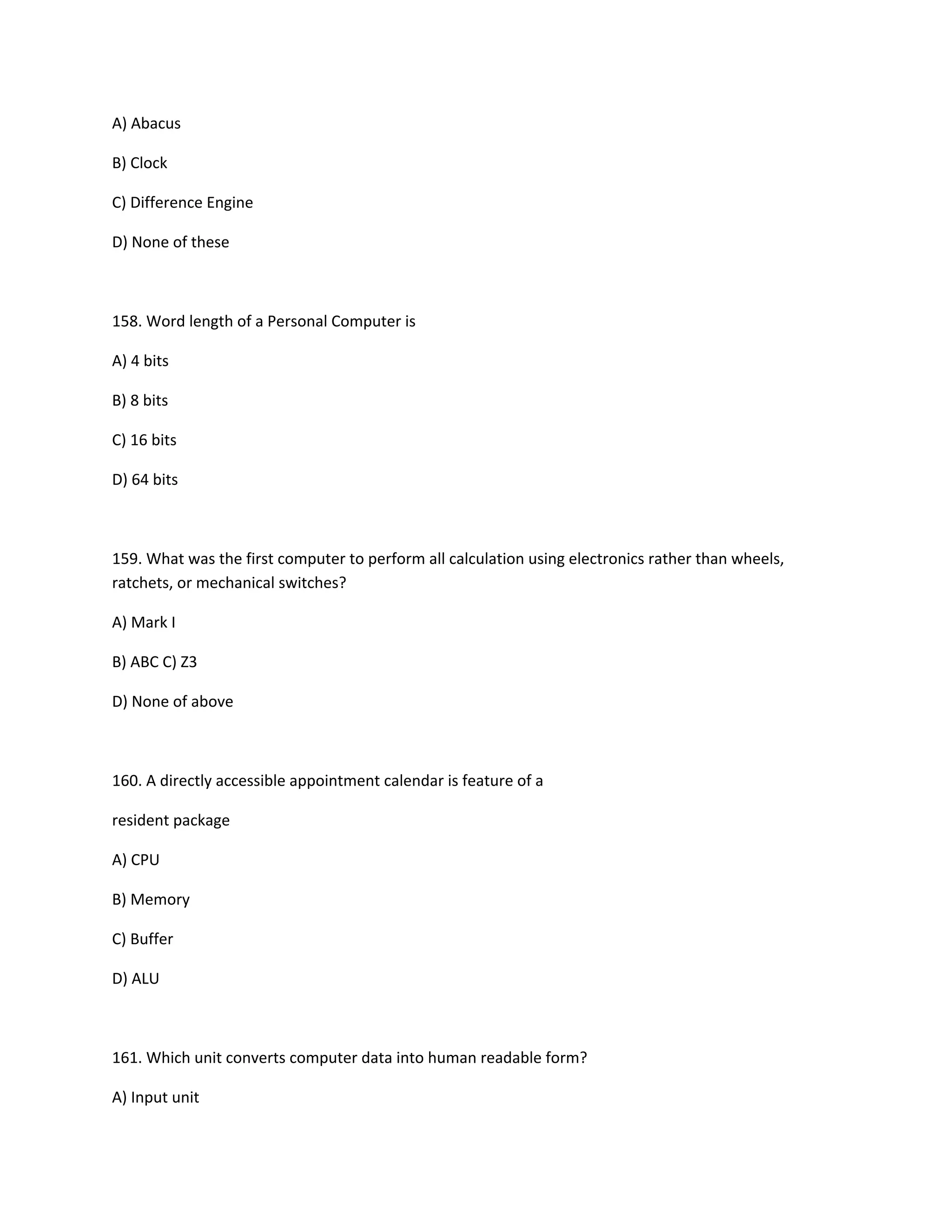 Basic computer question | PDF | Technology & Computing