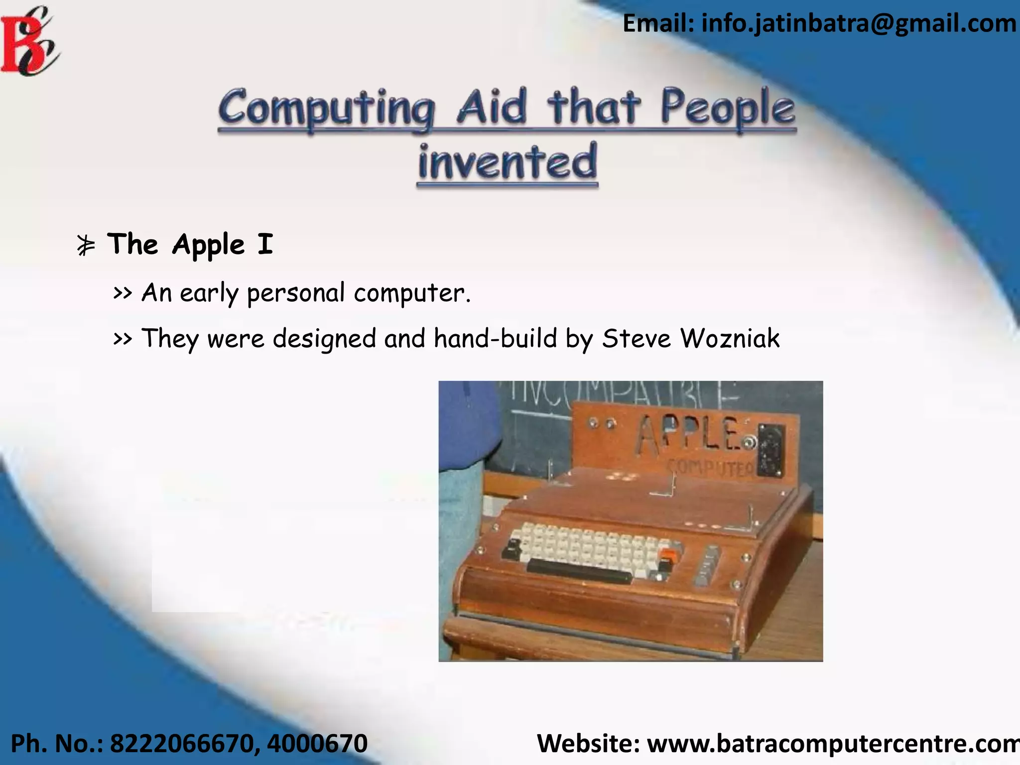 Basic Computer Training Centre in Ambala ! Batra Computer Centre | PPTX