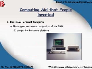 Basic Computer Training Centre in Ambala ! Batra Computer Centre | PPT