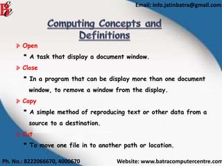 Basic Computer Training Centre in Ambala ! Batra Computer Centre | PPT
