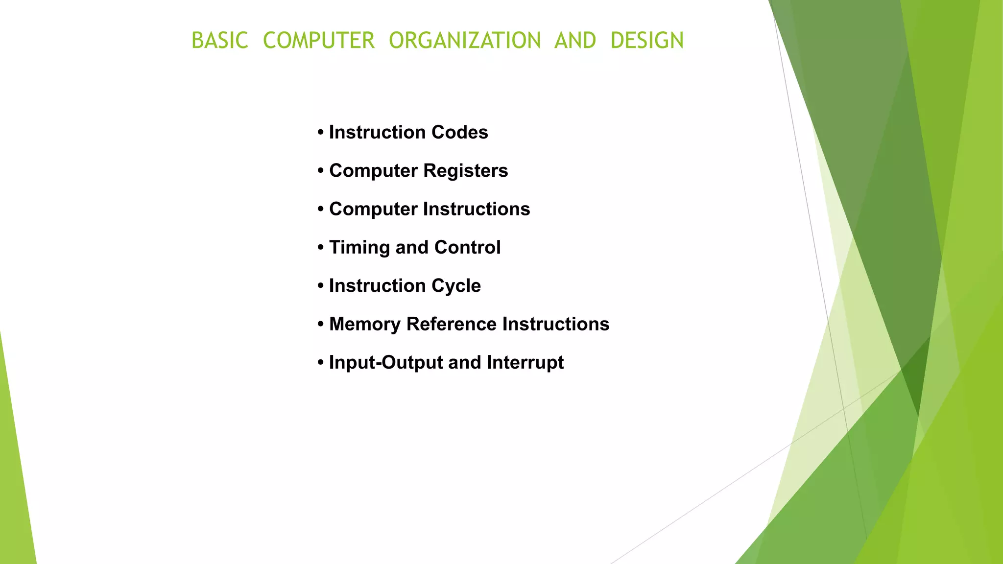 Basic computer organization design | PPT
