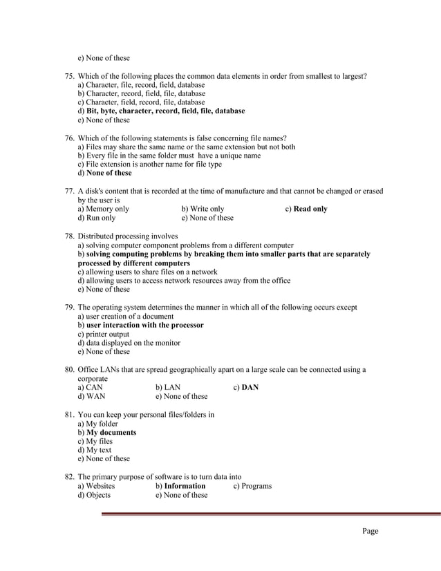 Basic computer question | PDF