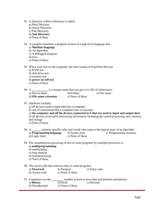 Basic computer question | PDF
