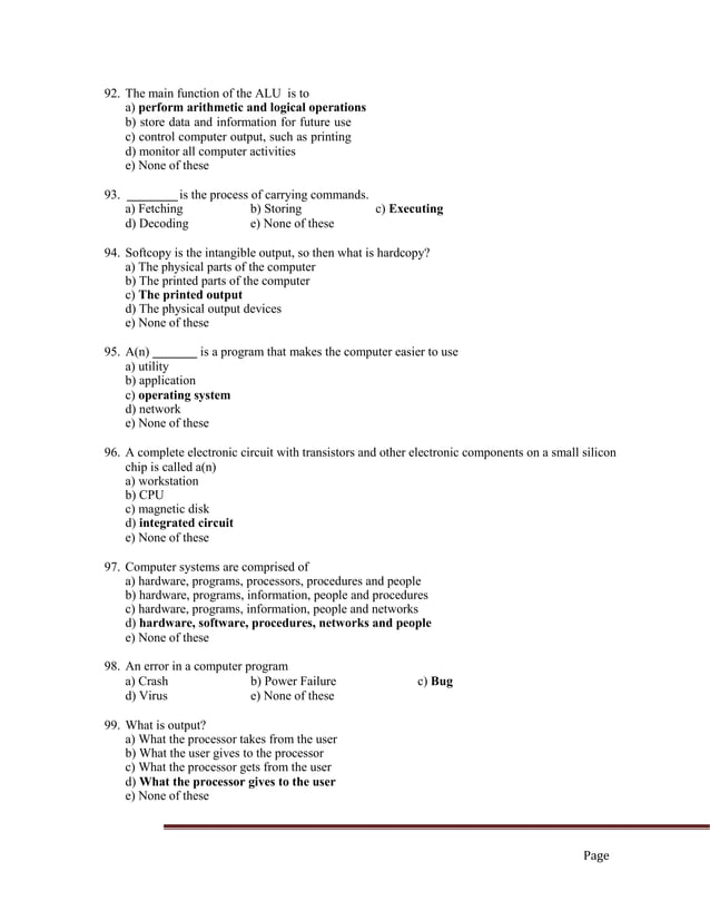 Basic computer question | PDF
