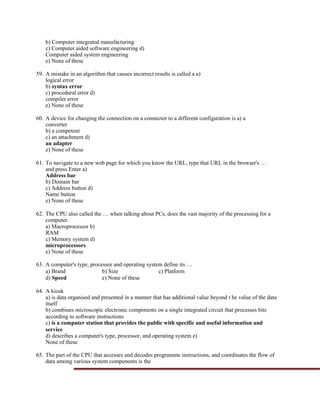 Basic computer question | PDF