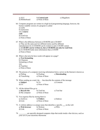Basic computer question | PDF