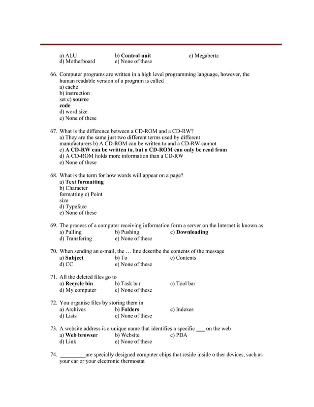 Basic computer question | PDF