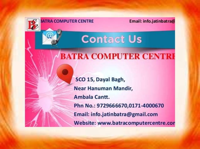 Presentation On Basic Computer Ppt