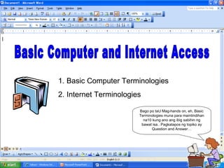 Basic computer and_intenet_terminologies | PPT