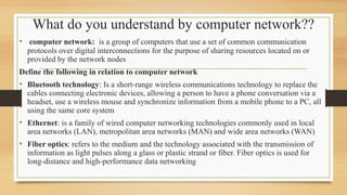 Basic computer assignments.presentation ptx | PPTX | Email | Internet