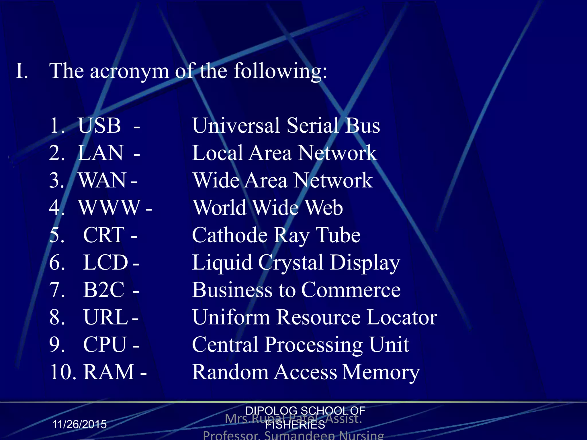 Basic computer concepts | PPTX | Operating Systems | Computer Software and Applications