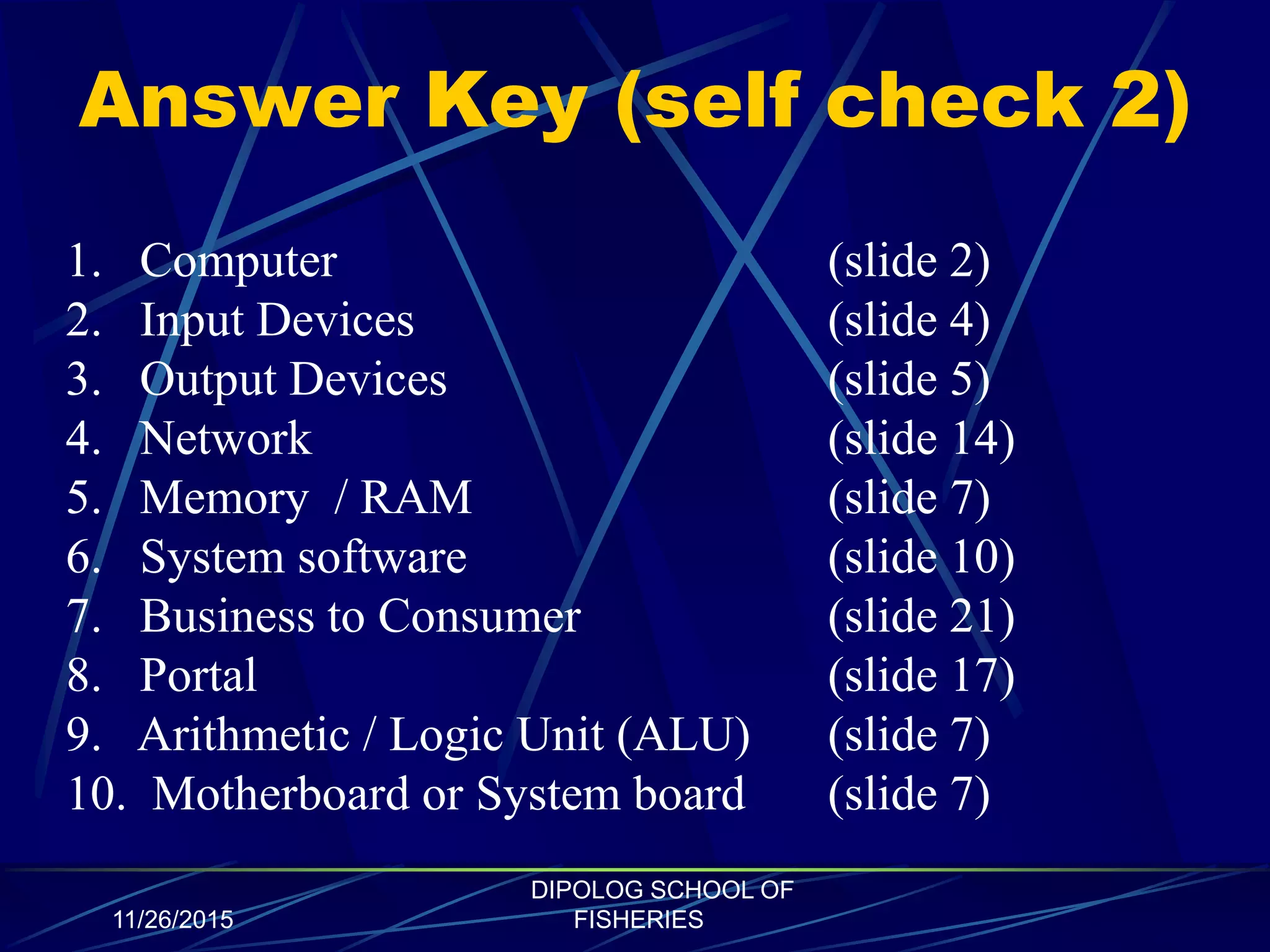 Basic computer concepts | PPTX