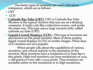 BASIC COMPUTER CONCEPTS.pptx | Computer Peripherals | Computing