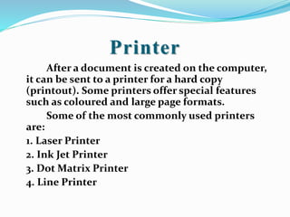 BASIC COMPUTER CONCEPTS.pptx | Computer Peripherals | Computing