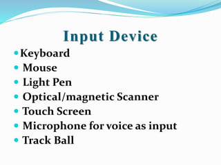 BASIC COMPUTER CONCEPTS.pptx | Computer Peripherals | Computing