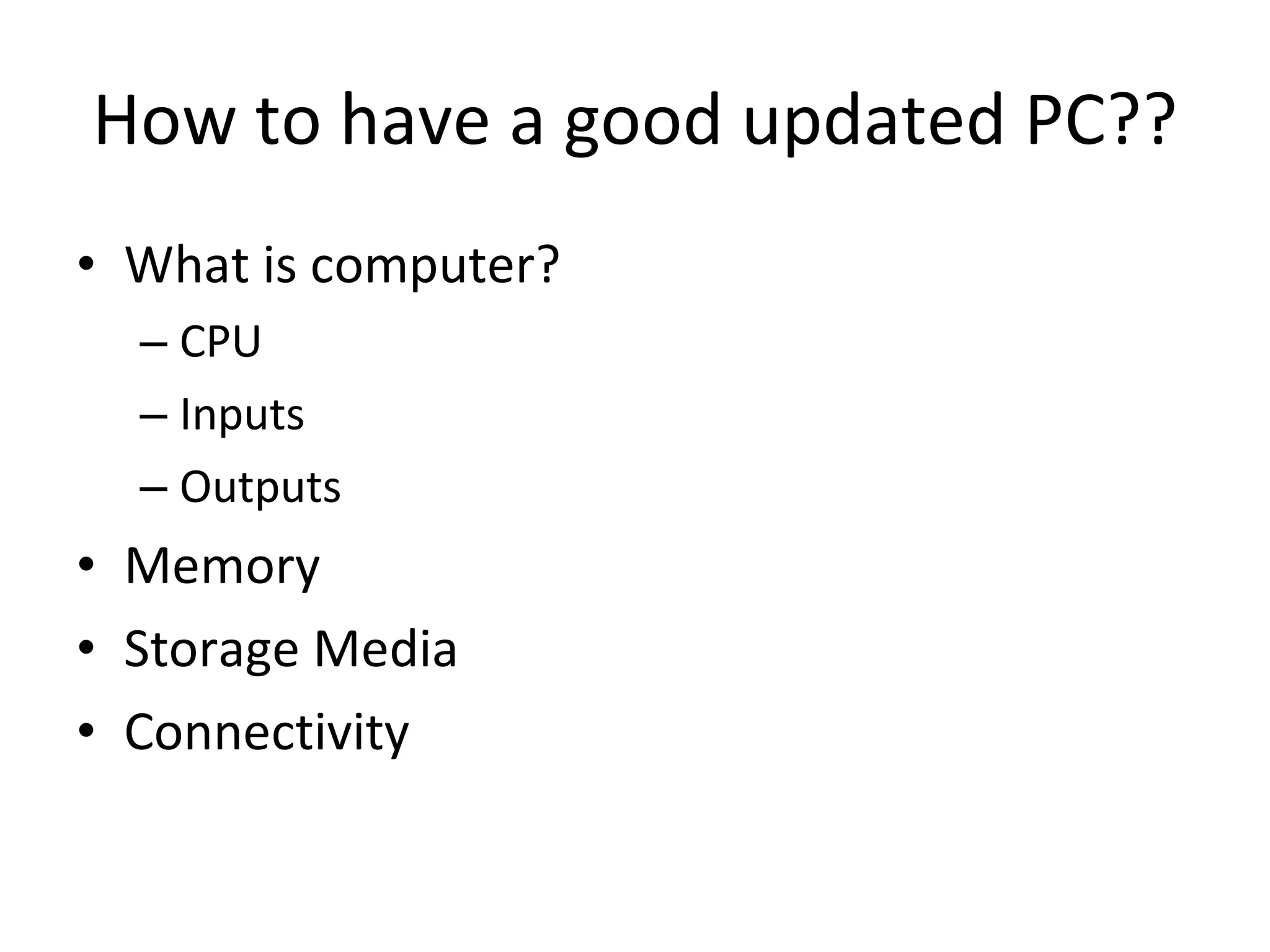 Basic Computer Course | PPT