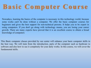 Basic computer course | PPTX