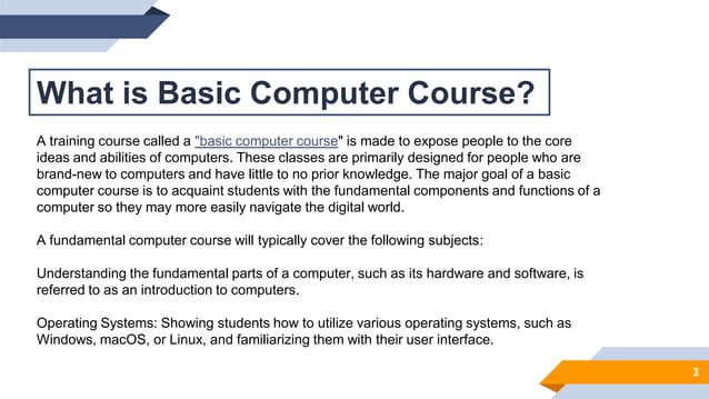 basic computer course | PDF