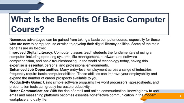 basic computer course | PDF