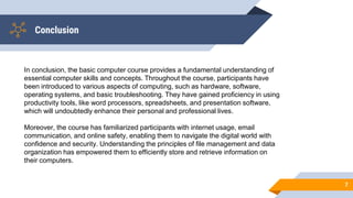 basic computer course | PDF