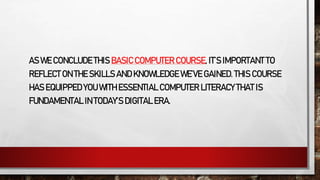 Basic Computer Course in Khanna for students | PPT