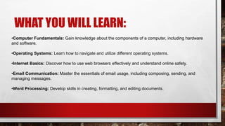 Basic Computer Course in Khanna for students | PPT