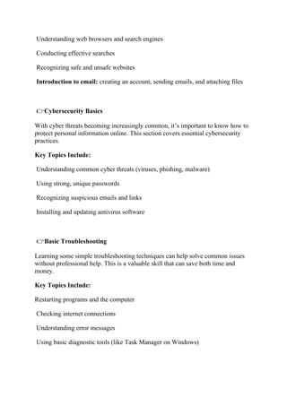 Master Basics with Our Computer Course | DOCX