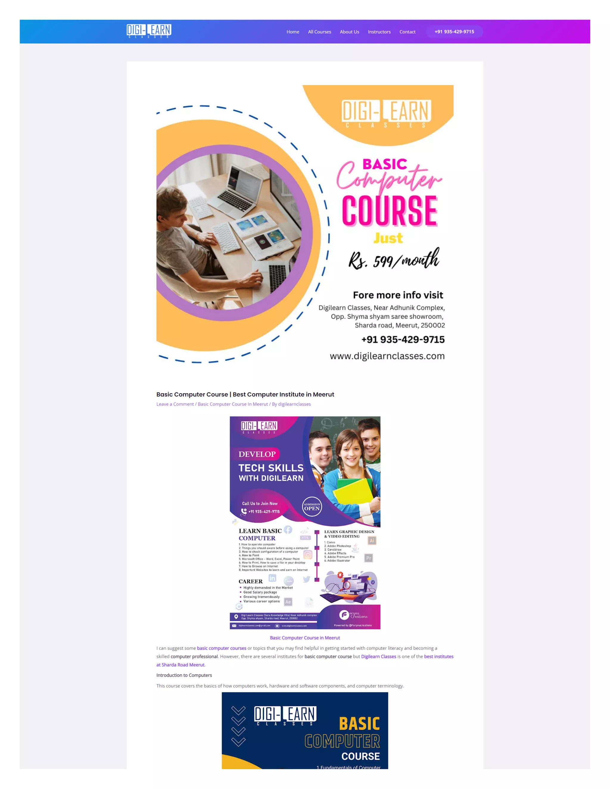 Basic Computer Course in Meerut - Digilearnclasses.pdf