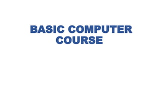 BASIC COMPUTER COURSE TRAINING IN KHANNA | PPT