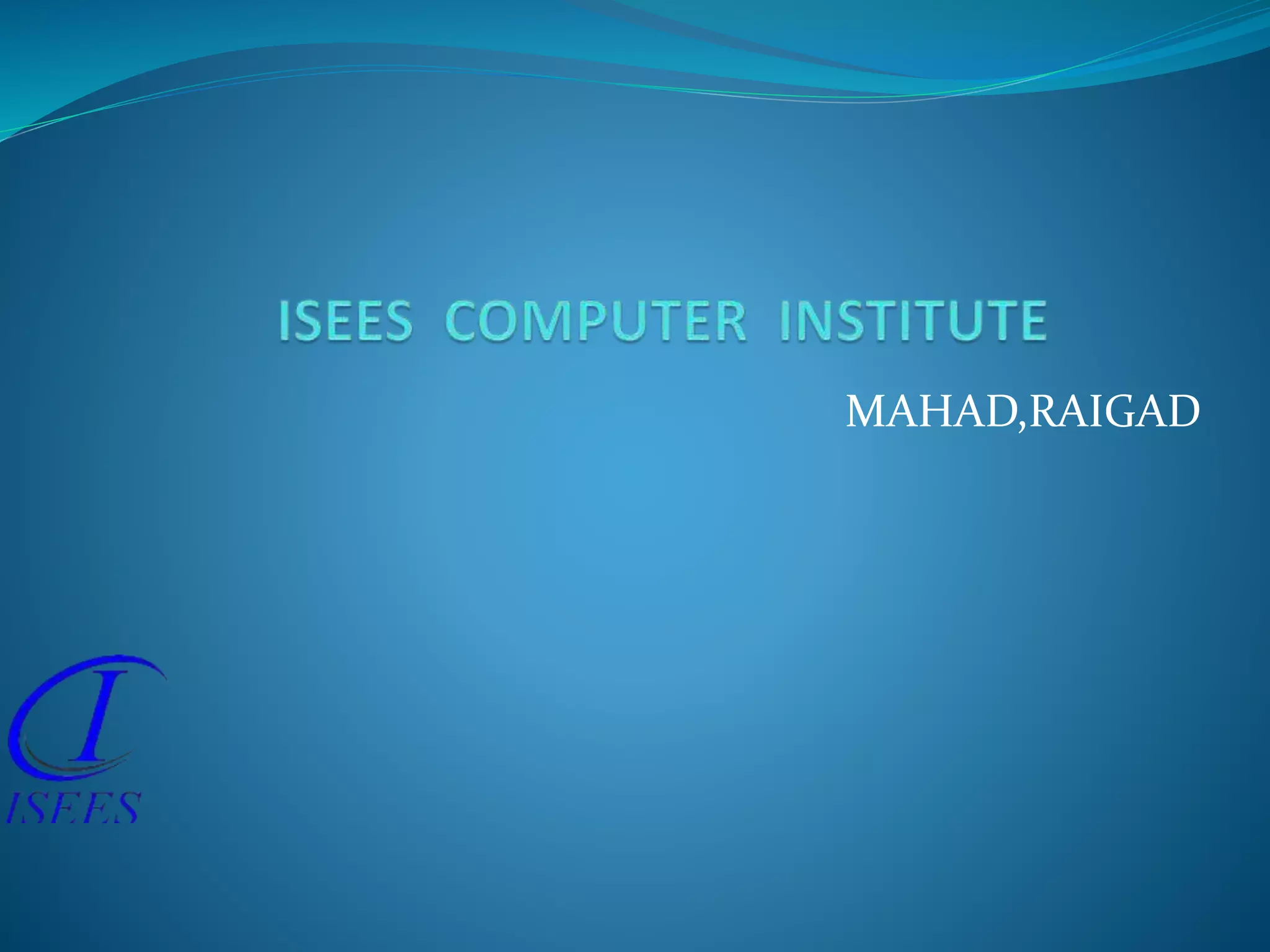 Basic Computer Course Mahad | PPTX