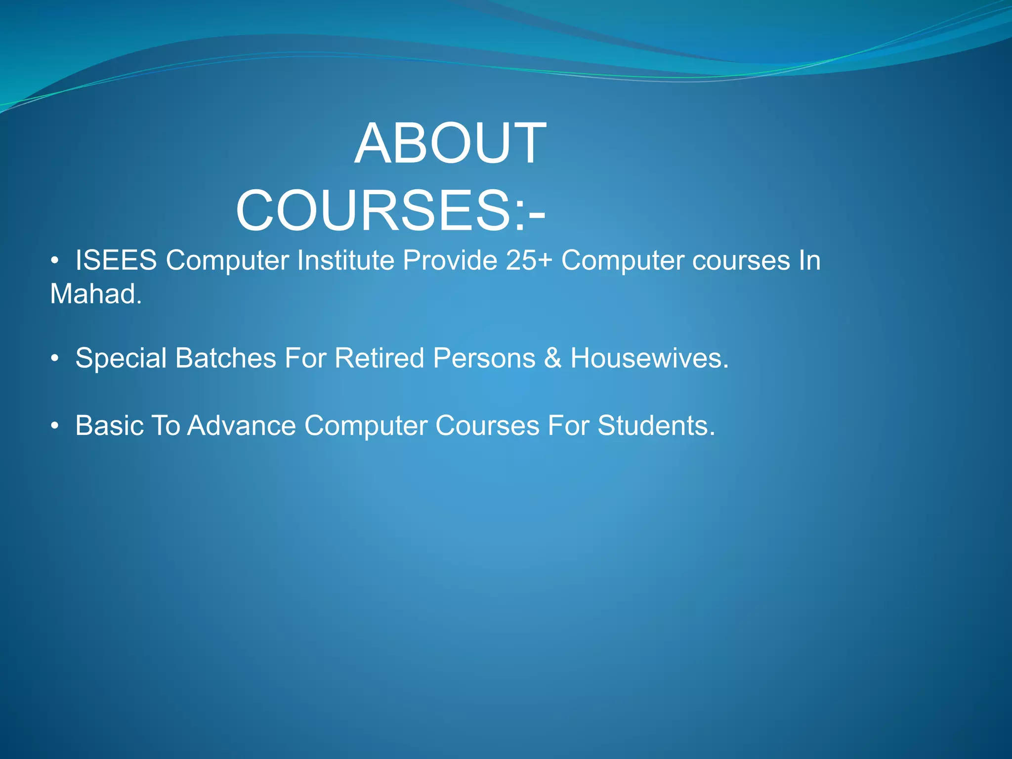 Basic Computer Course Mahad | PPTX