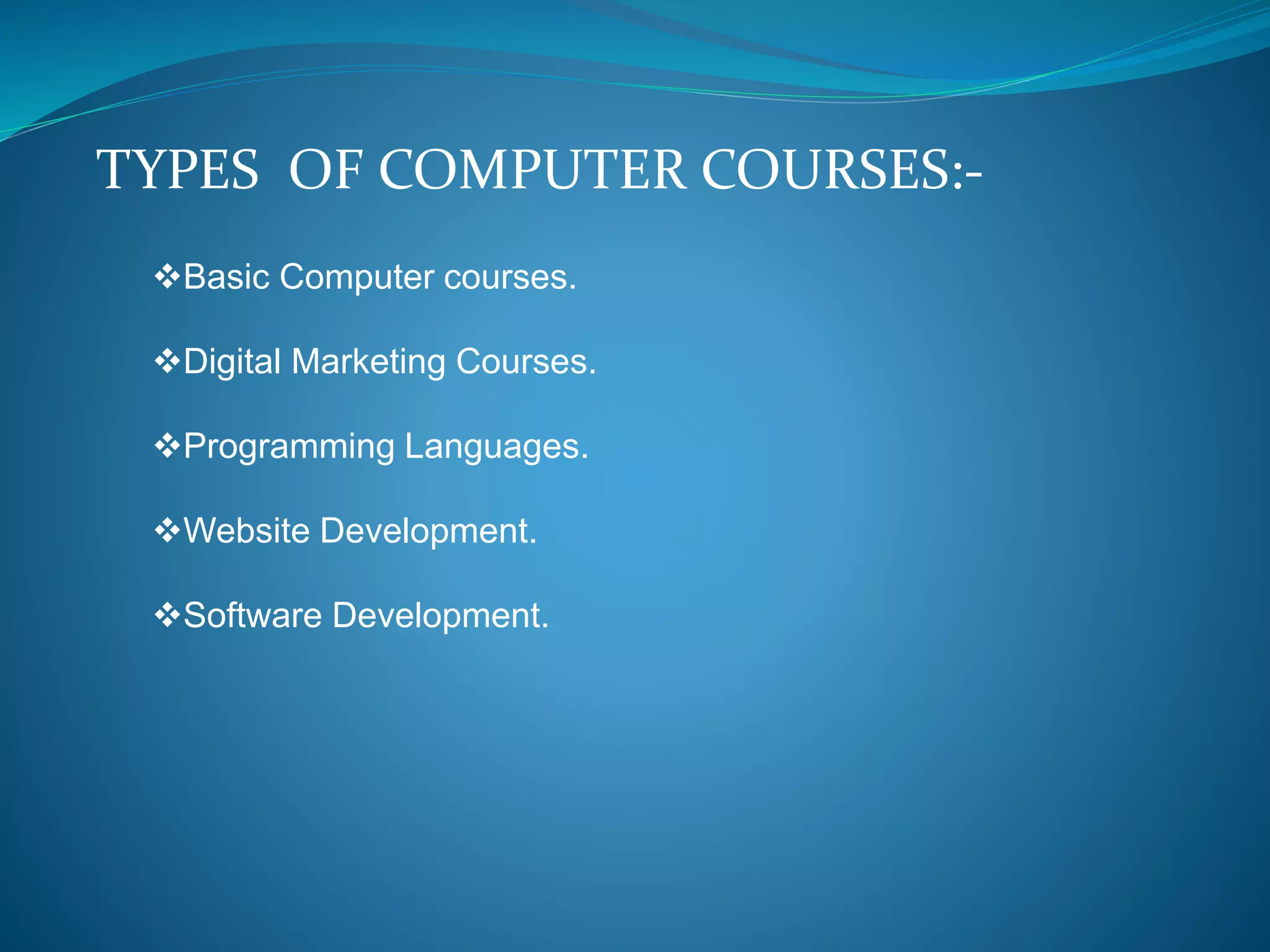 Basic Computer Course Mahad | PPTX