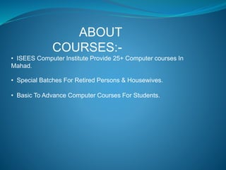 Basic Computer Course Mahad | PPTX