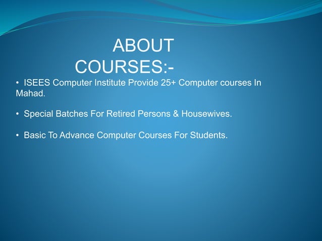 Basic Computer Course Mahad | PPTX