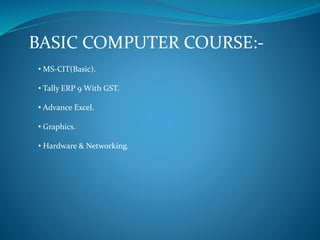 Basic Computer Course Mahad | PPTX