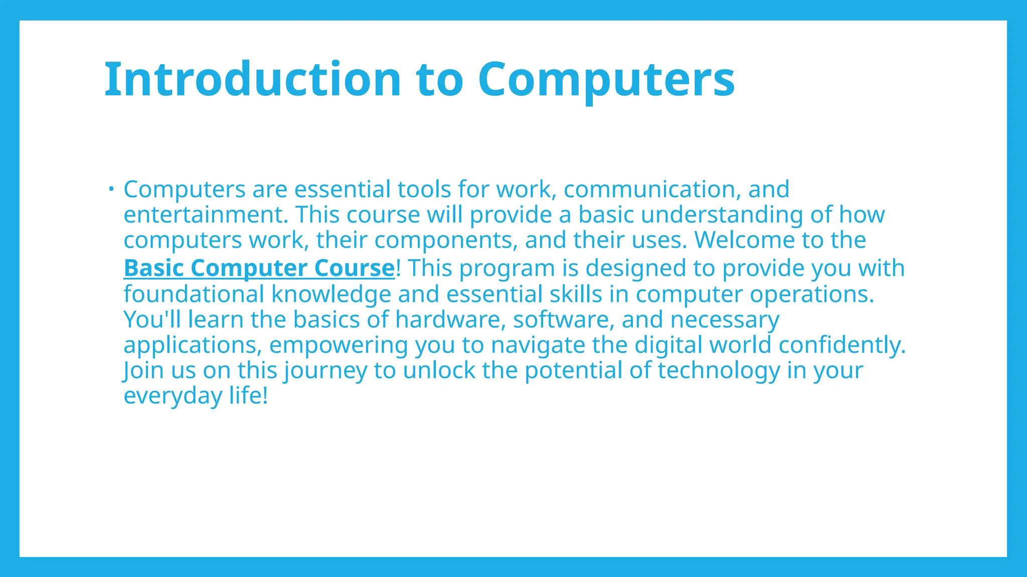 Basic computer course training in khanna | PPT