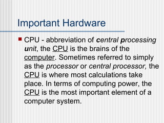 Basic computer fundamentals | PPT | Computing | Technology & Computing
