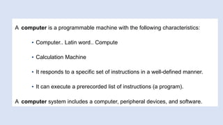 Basic computer fundamentals | PPT