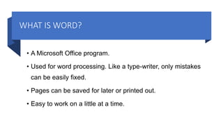Basic computer fundamentals_Microsoft Word | PPTX | Desktop Publishing ...