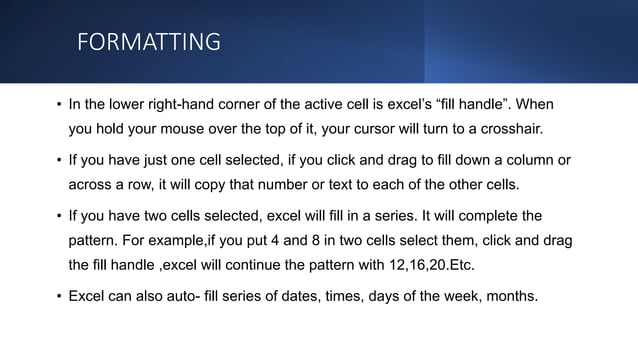 Basic computer fundamentals_ Microsoft Excel | PPTX | Computing ...